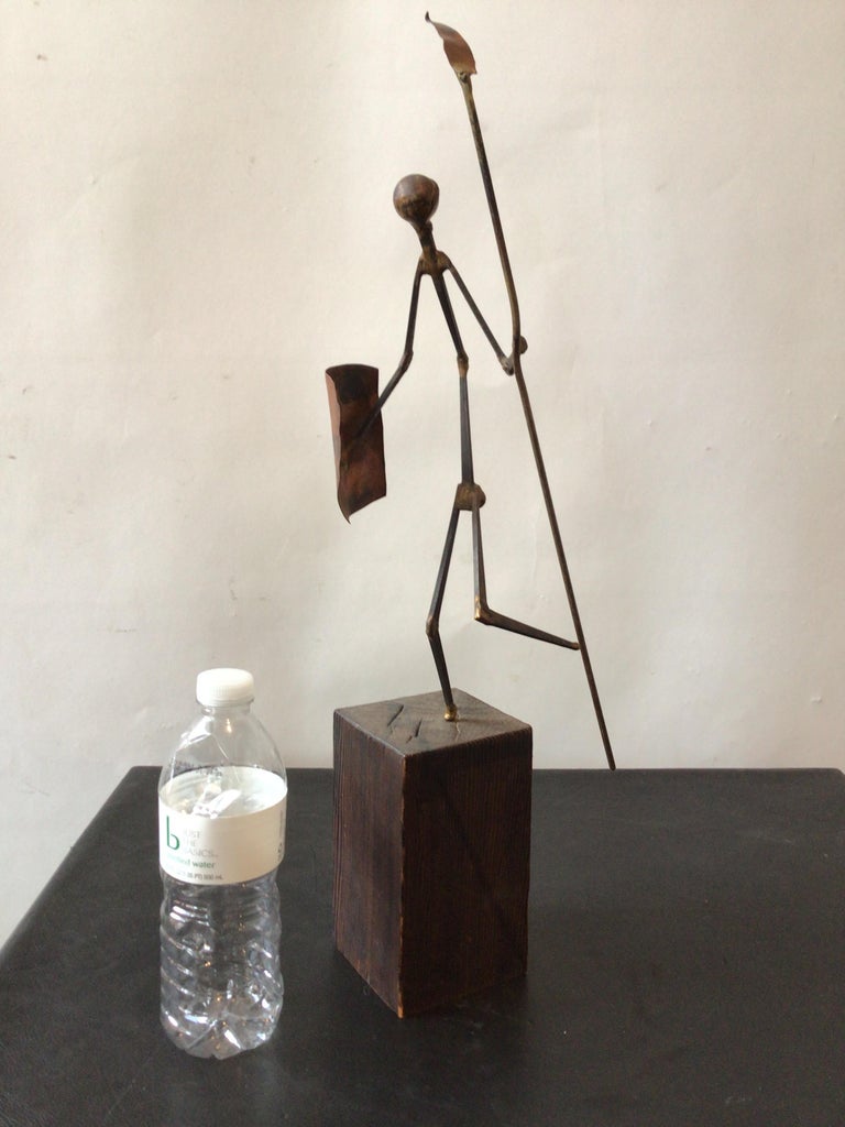 1970s Iron Warrior Sculpture By Alex Kovacs For Sale at 1stDibs