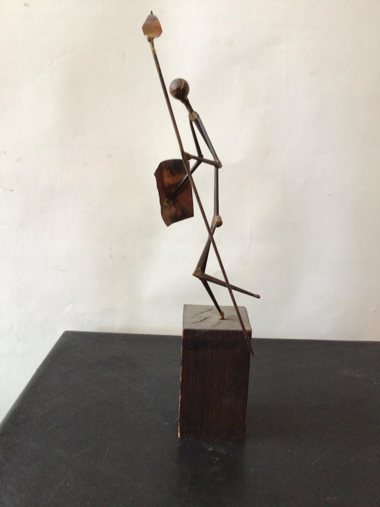 1970s Iron Warrior Sculpture By Alex Kovacs For Sale at 1stDibs