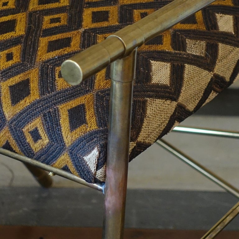 1970's Italian Armchair in Brass and Ethnic Sisal Fabric For Sale at ...