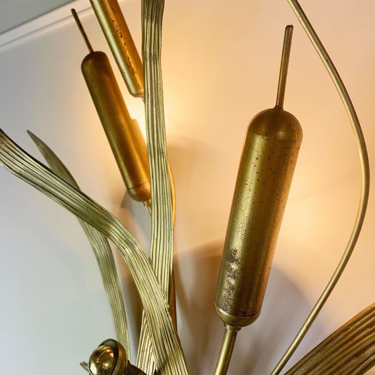 1970's Italian Bulrush Wall Light For Sale at 1stDibs
