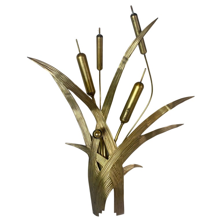 1970's Italian Bulrush Wall Light For Sale at 1stDibs