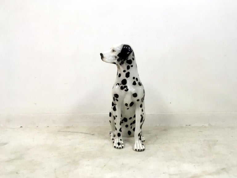 1970s Italian Ceramic Dalmation Statue Figure at 1stDibs
