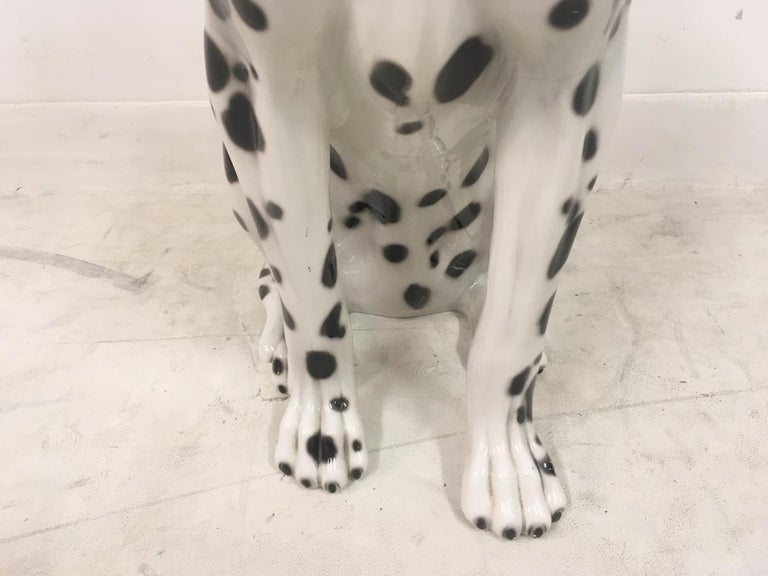 1970s Italian Ceramic Dalmation Statue Figure at 1stDibs