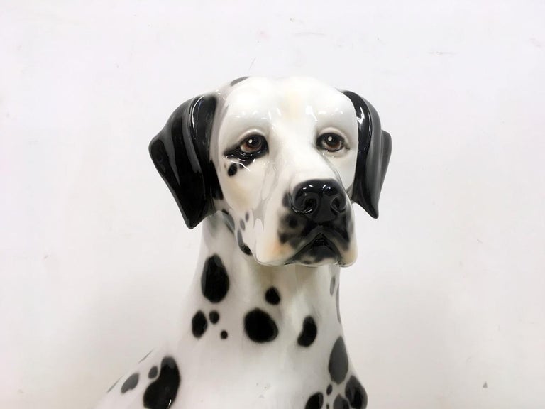 1970s Italian Ceramic Dalmation Statue Figure at 1stDibs