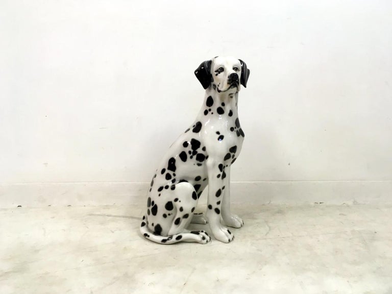 1970s Italian Ceramic Dalmation Statue Figure at 1stDibs