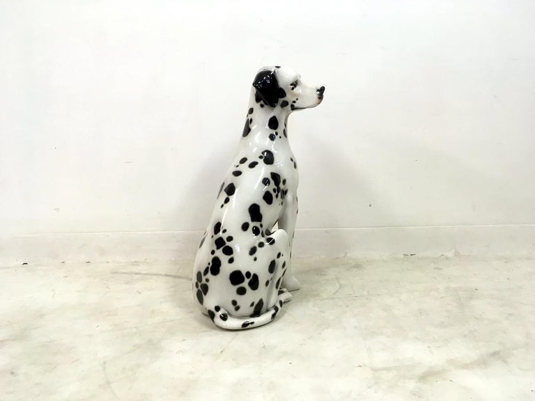 1970s Italian Ceramic Dalmation Statue Figure at 1stDibs