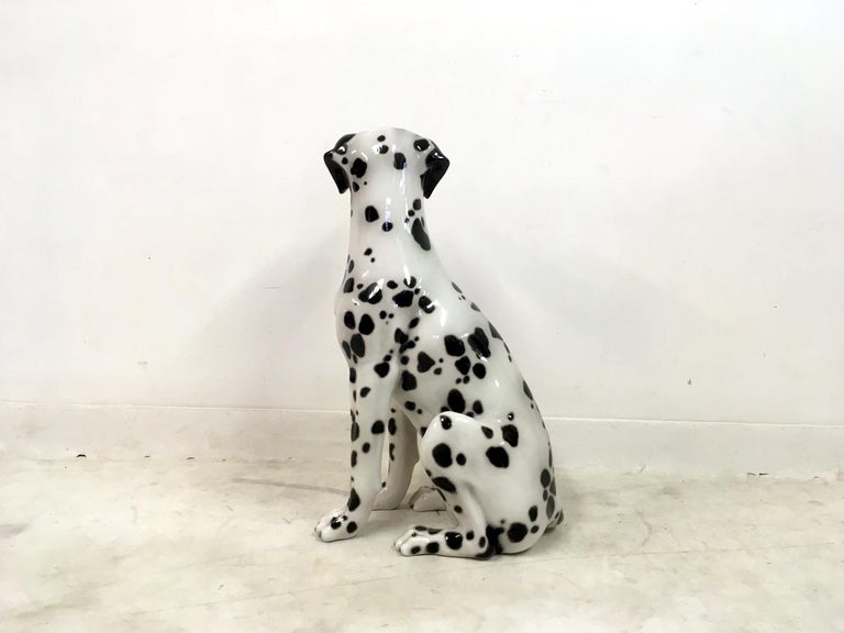 1970s Italian Ceramic Dalmation Statue Figure at 1stDibs