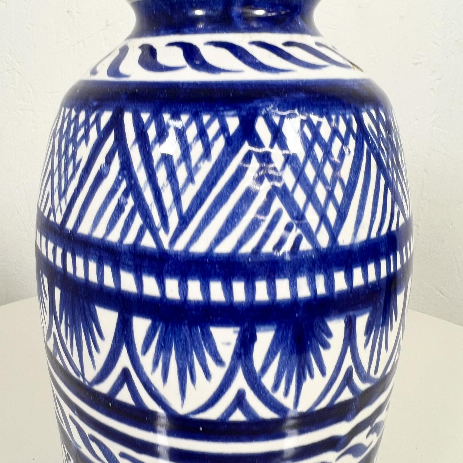 1970s Italian Cobalt Pottery Vase Handcrafted Vietri Art Campagna Italy ...