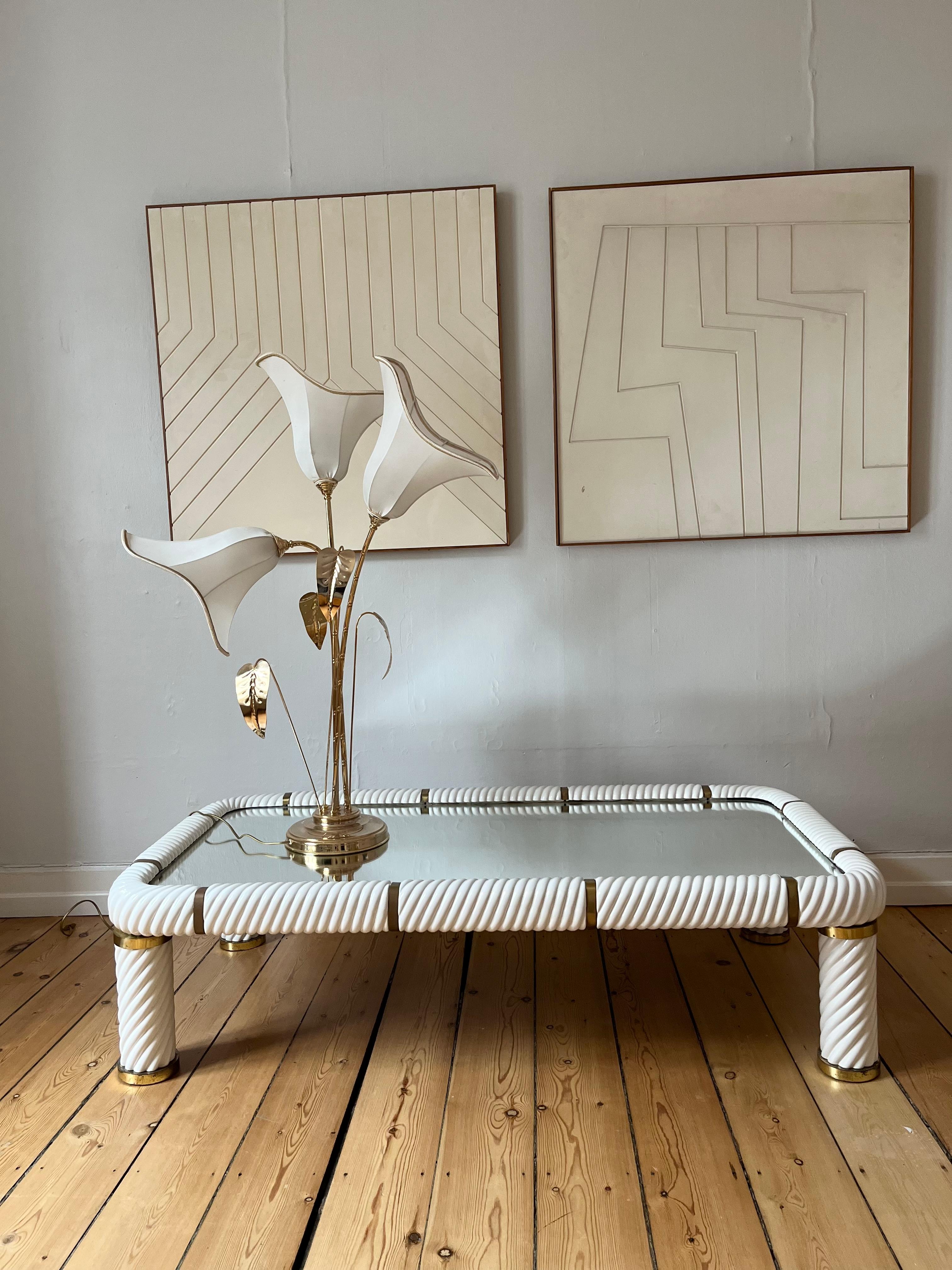 1970s Italian coffee / cocktail table by Tommaso Barbi in porcelain and ...