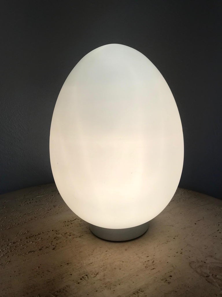 1970s Italian Glass Egg Lamp at 1stDibs