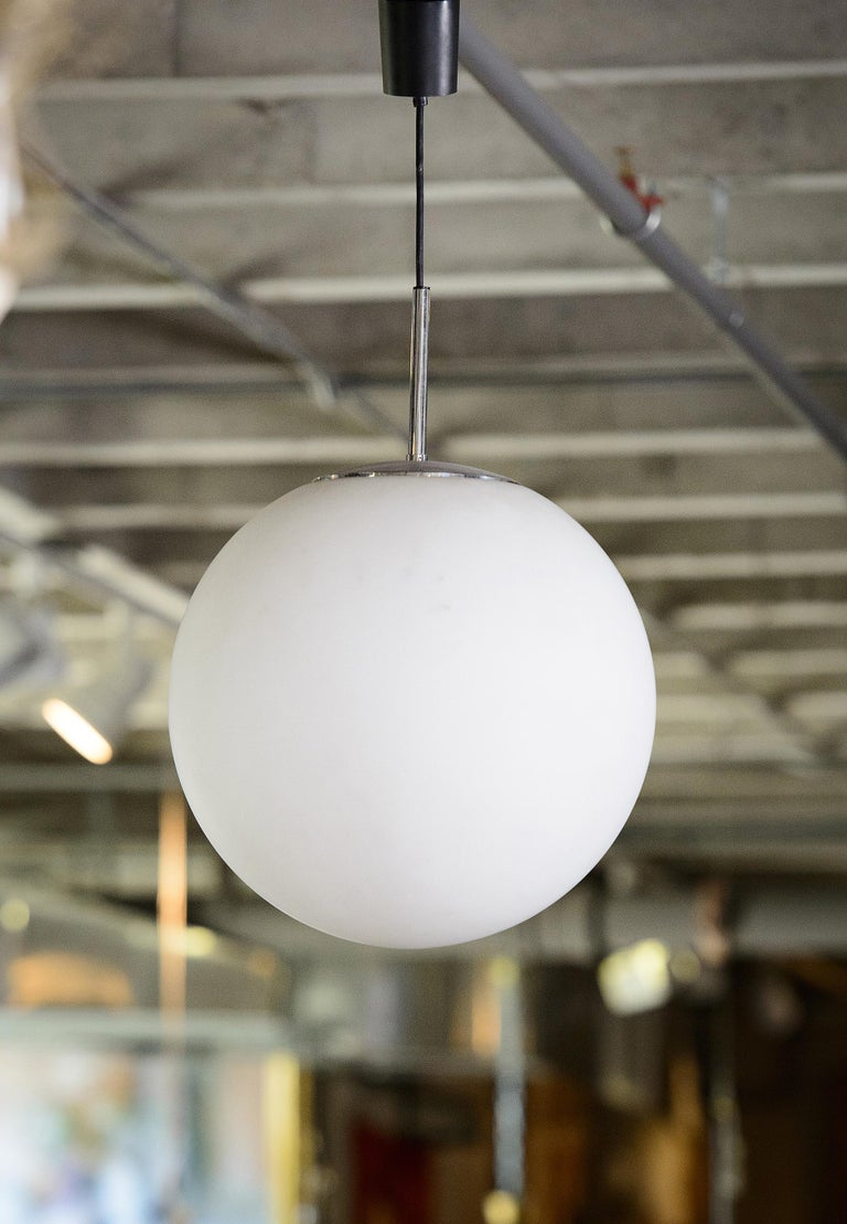 1970s Italian Hanging Glass Ball Fixture For Sale at 1stDibs