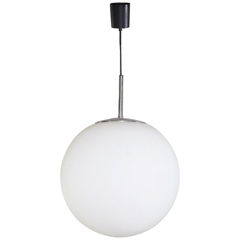 1970s Italian Hanging Glass Ball Fixture For Sale at 1stDibs