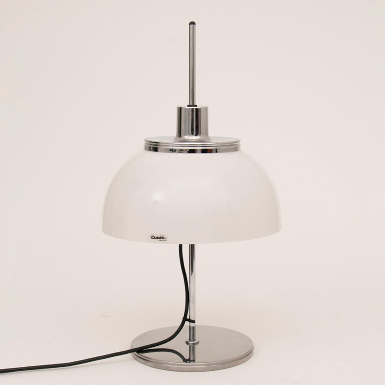 1970s Italian iGuzzini Panton Mushroom Chrome and Acrylic Space Age ...