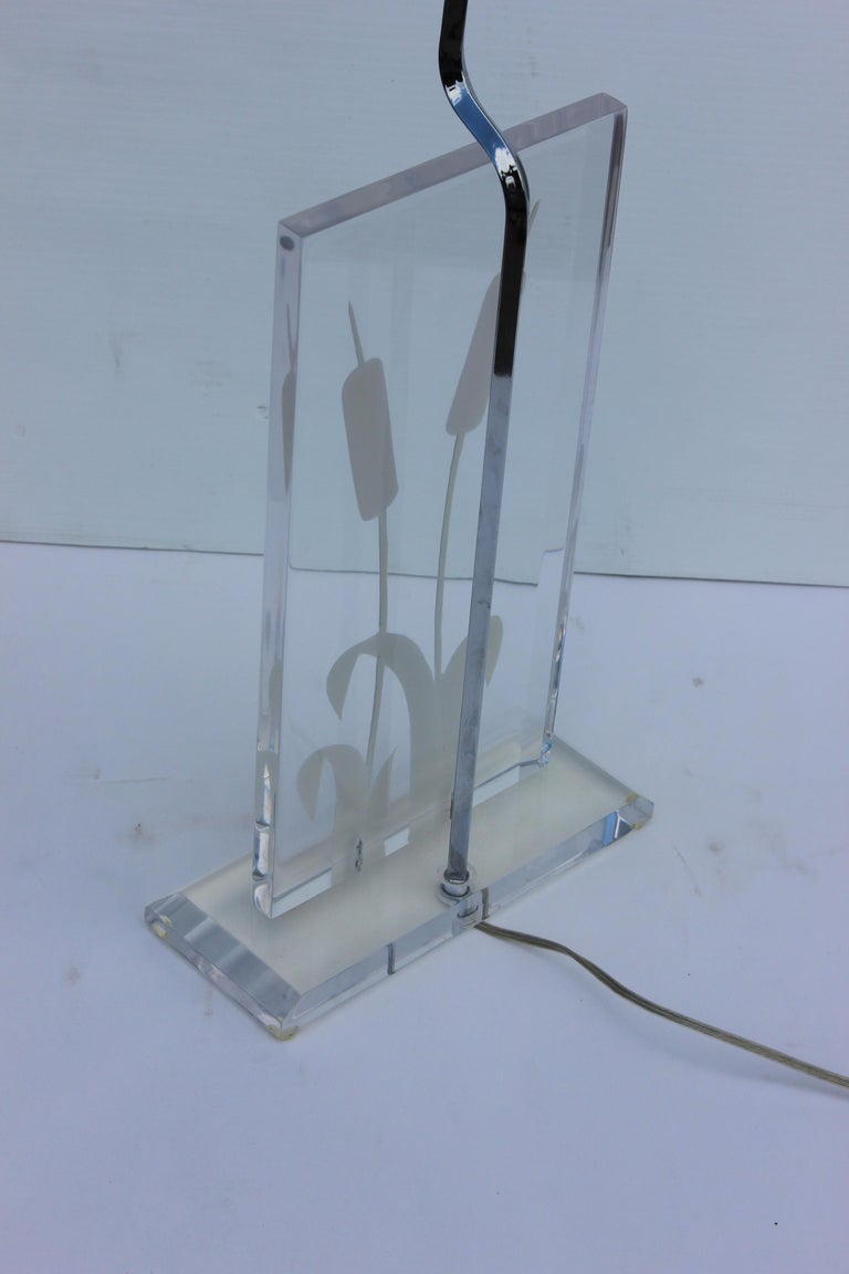 1970s Italian Lucite Table Lamps For Sale at 1stDibs