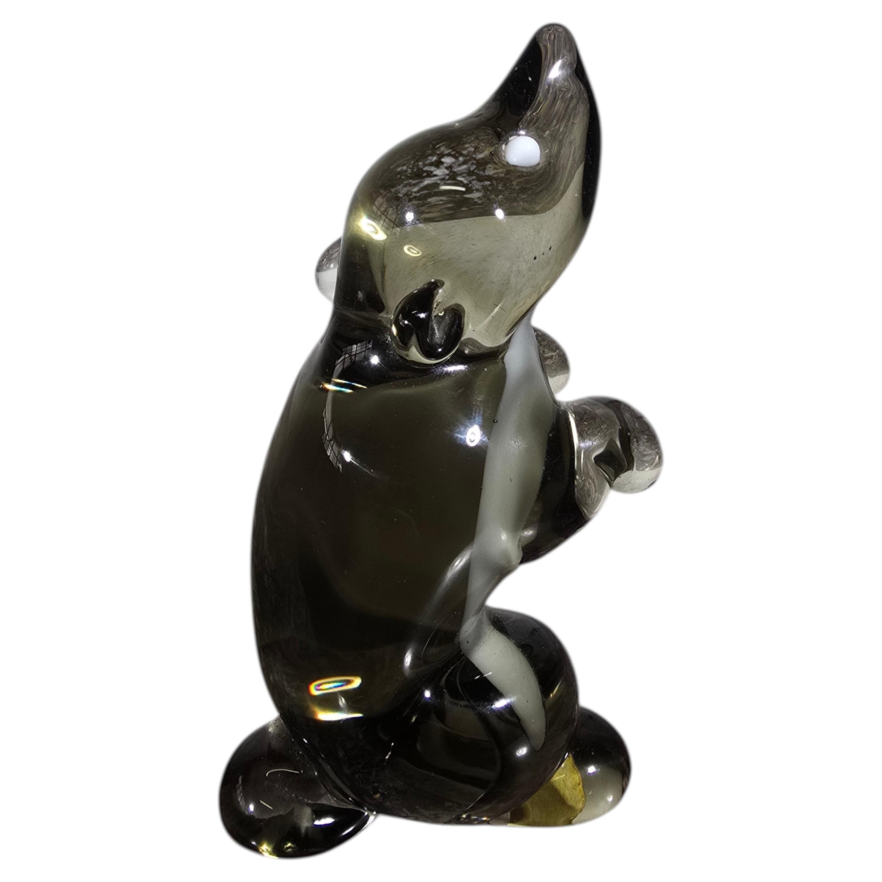Murano Art Glass Mama Bear Baby Sculpture, Gold Flecks, Rare, Mid ...