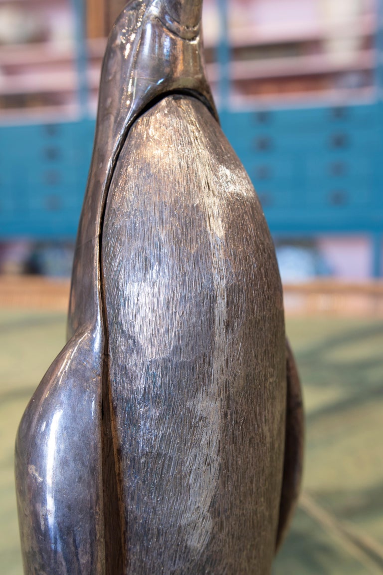 1970s Italian Silvered Penguin Metal Figure Sculpture For Sale at ...