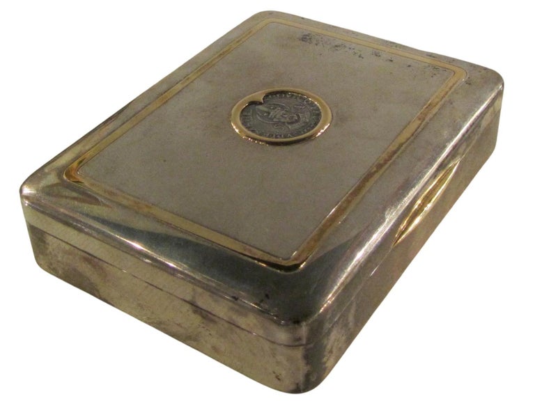 1970's Italian Sterling Silver Box by G. Petochi For Sale at 1stDibs