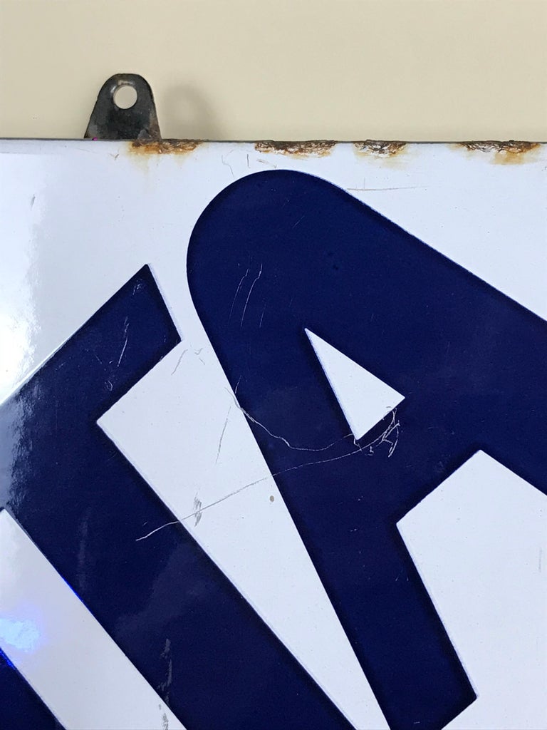 1970s Italian Vintage Squared Metal Enamel Fanta Sign by Coca Cola ...