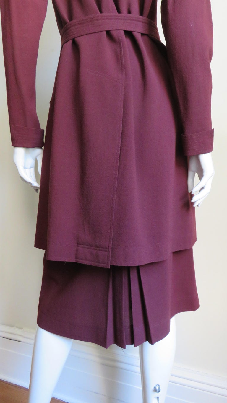 1970s Jean Muir Belted Skirt Suit at 1stDibs