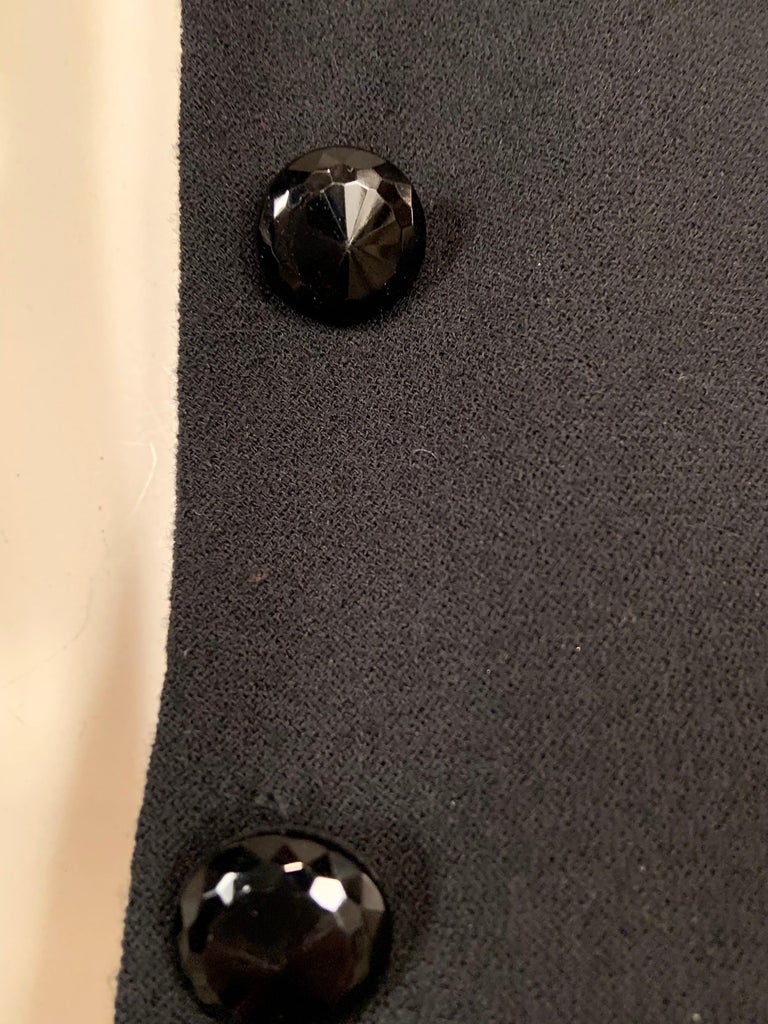1970's Jean Muir for Henri Bendel Limited Edition Black Wool Crepe ...