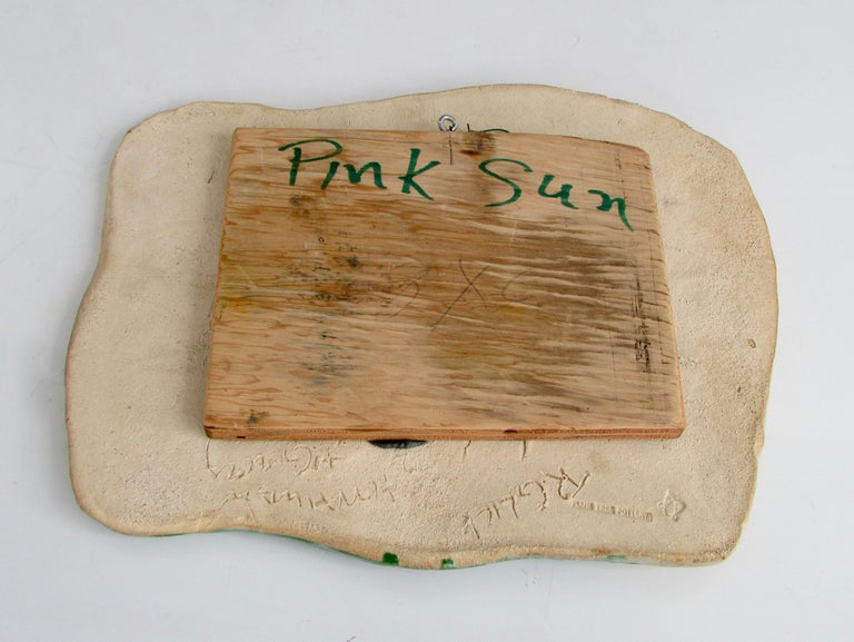 John Glick Plum Tree Pottery 'Pink Sun' Wall Sculpture, 1970s, at 1stDibs