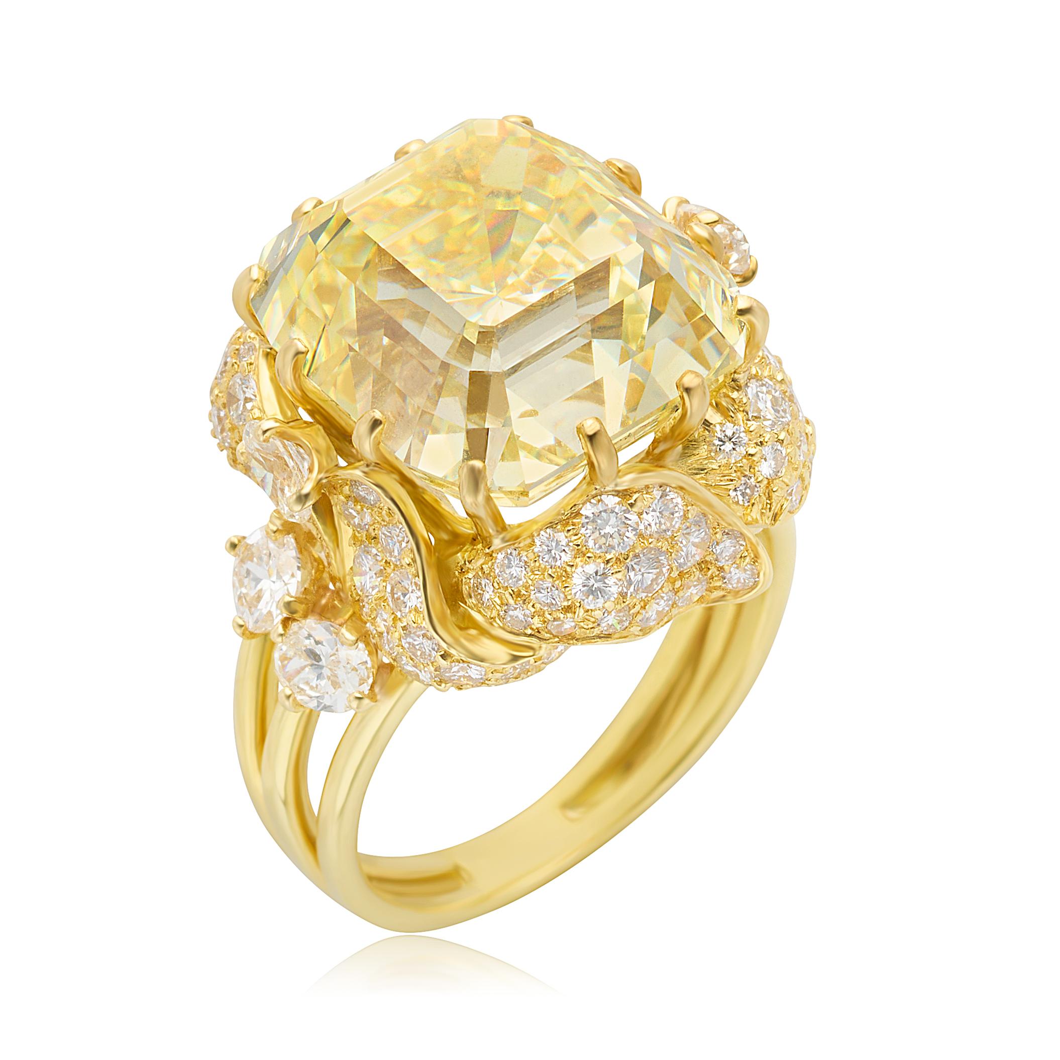 Julius Cohen Diamond Baguette Ring For Sale at 1stDibs