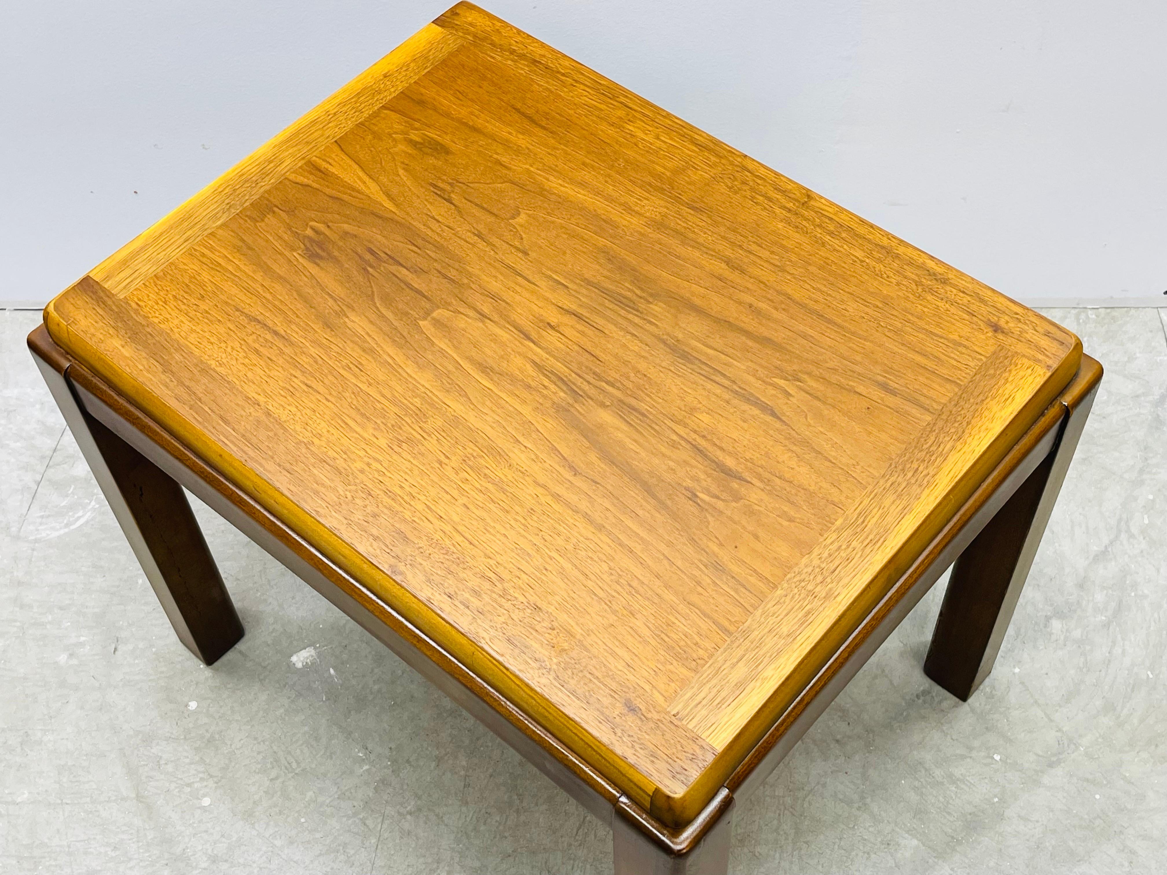 1970s Lane Furniture Walnut Wood Side Table For Sale at 1stDibs