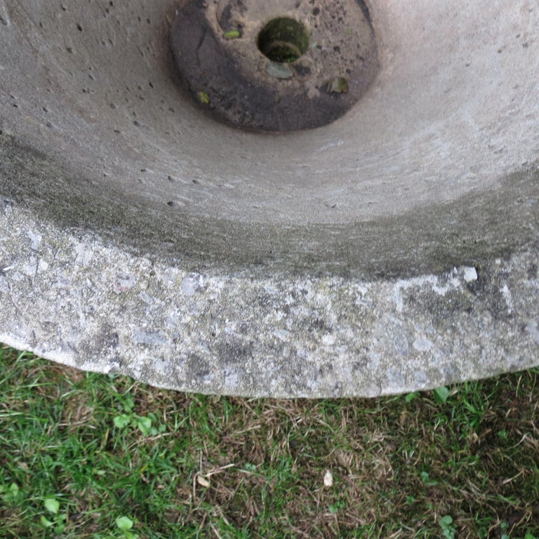 1970s Large Circular Conical Round Concrete Garden Planters at 1stDibs
