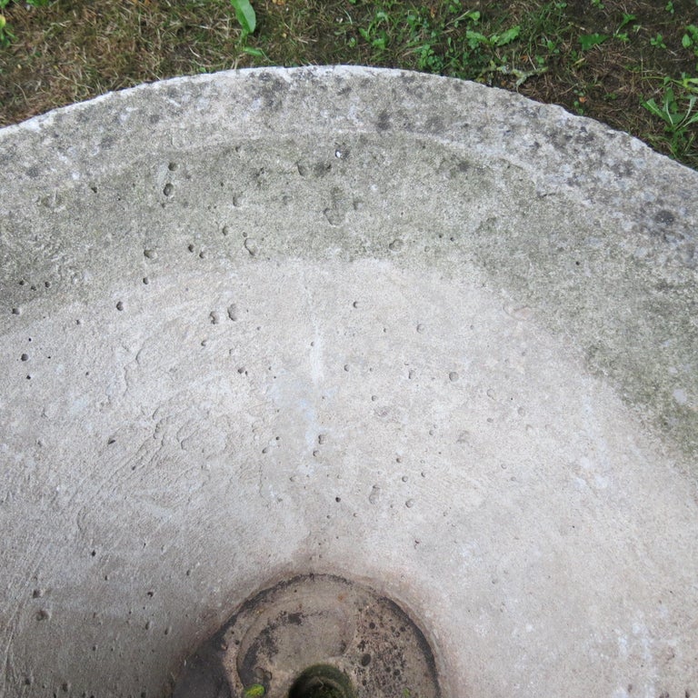 1970s Large Circular Conical Round Concrete Garden Planters at 1stDibs