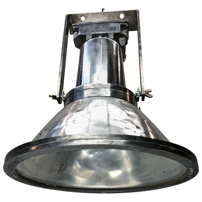 1970s Large Dutch Cast Aluminum Industrial Flood Lamp, Industria ...