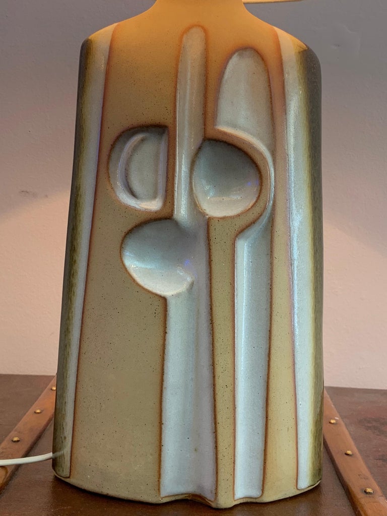 1970s Large Sculptural Tremaen Pottery Zennor Table Lamp by Peter ...