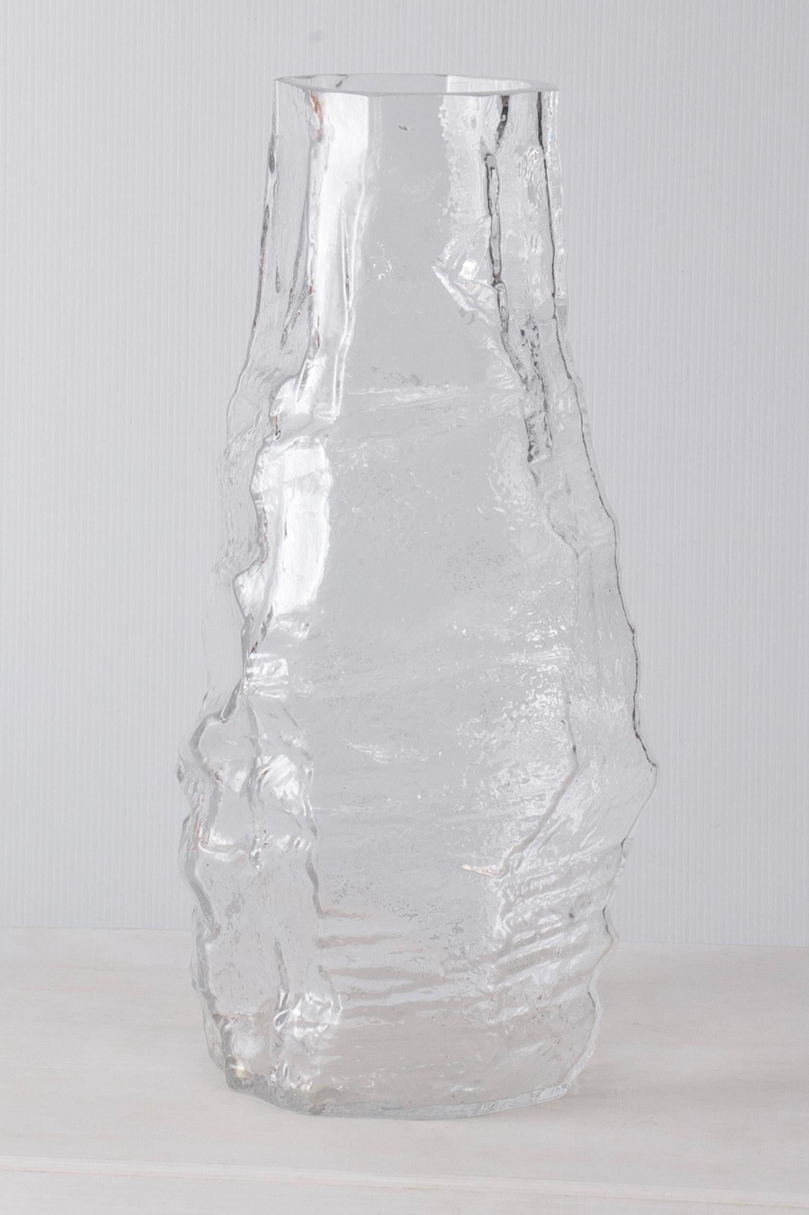 1970s Large Vintage Modernist German Peill and Putzler Arctic Glass ...