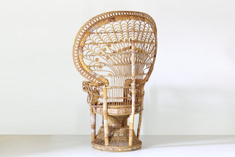 1970s Large Vintage Peacock Chair at 1stDibs