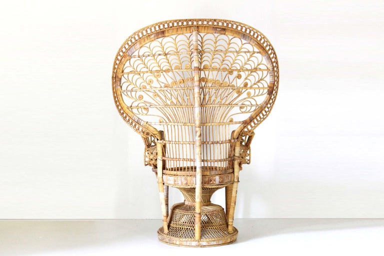 1970s Large Vintage Peacock Chair at 1stDibs