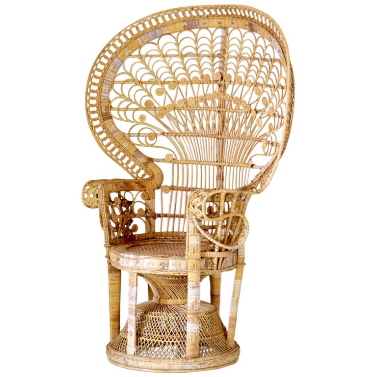 1970s Large Vintage Peacock Chair at 1stDibs