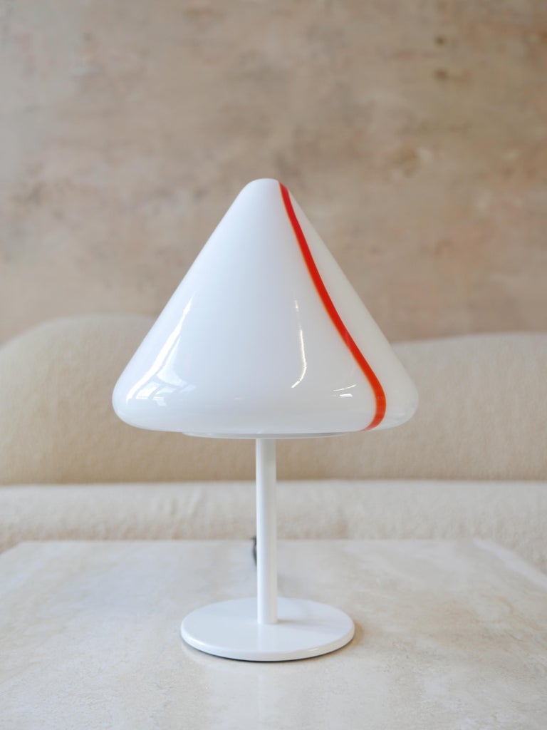 1970s Leucos Murano Mushroom Table Lamp For Sale at 1stDibs