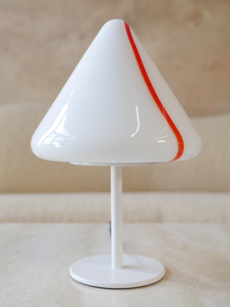 1970s Leucos Murano Mushroom Table Lamp For Sale at 1stDibs