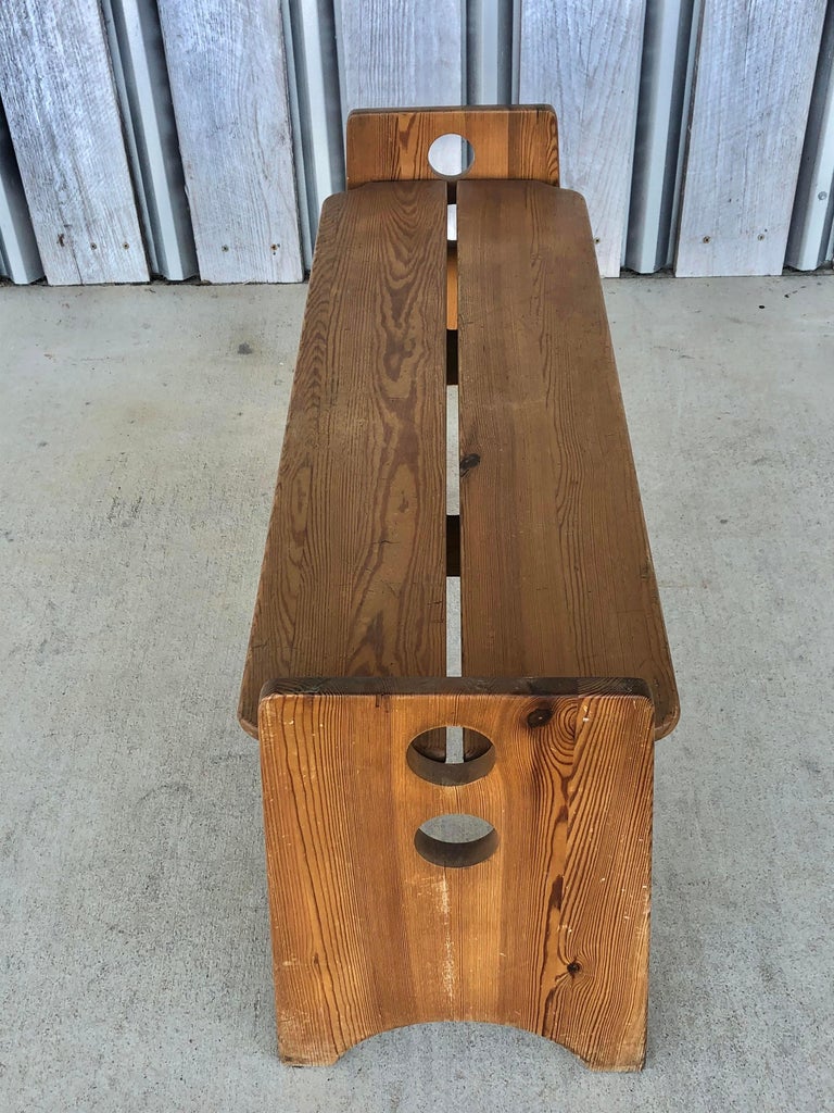 1970’s Long Pine Bench by Gilbert Marklund For Sale at 1stDibs