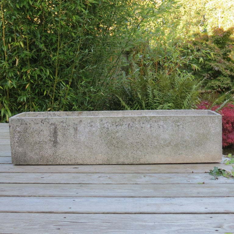 1970s Long Rectangular Concrete Garden Planter Willy Guhl Style For ...
