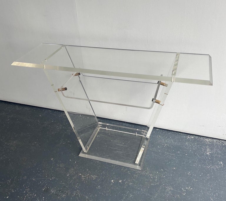 1970s Lucite Console Table For Sale at 1stDibs