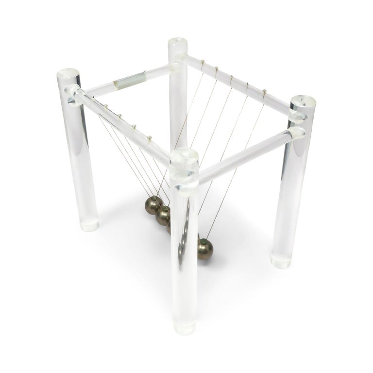 1970s Lucite Newton's Cradle and Kinetic Toy at 1stDibs