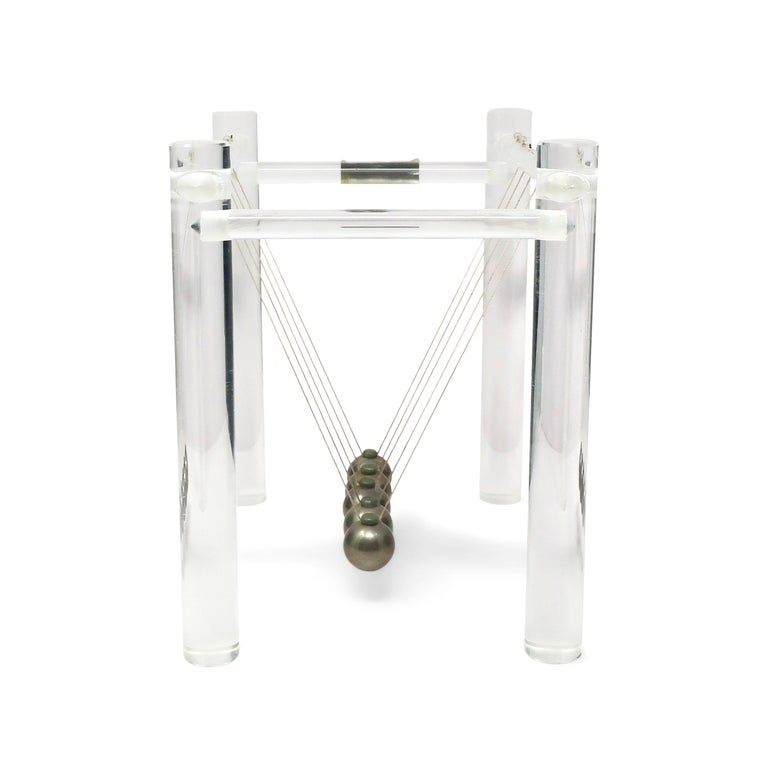 1970s Lucite Newton's Cradle and Kinetic Toy at 1stDibs