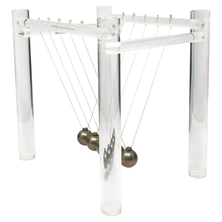 1970s Lucite Newton's Cradle and Kinetic Toy at 1stDibs