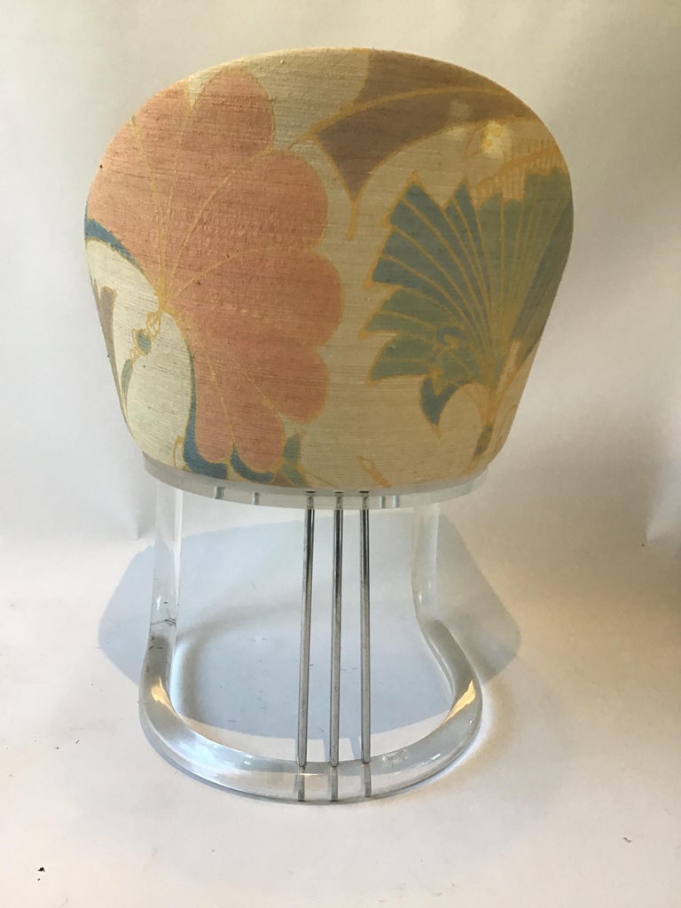 1970s Lucite Swivel Chair at 1stDibs