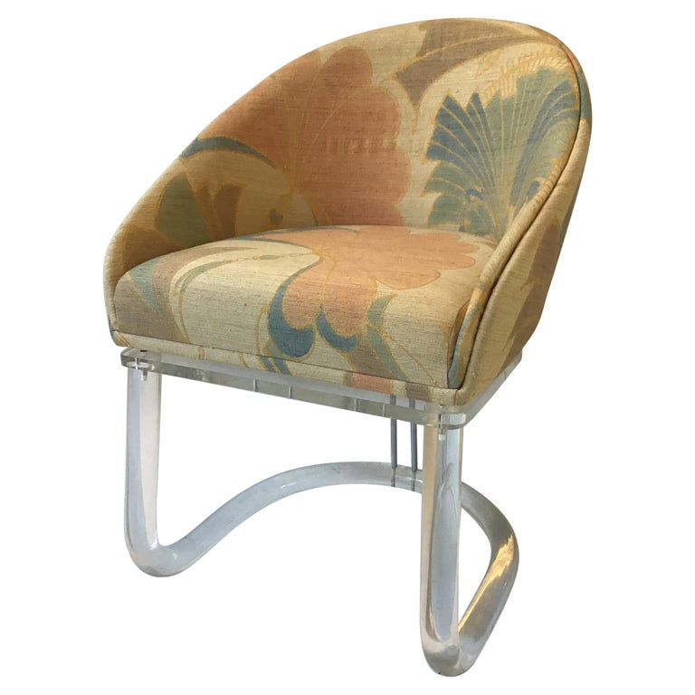 1970s Lucite Swivel Chair at 1stDibs