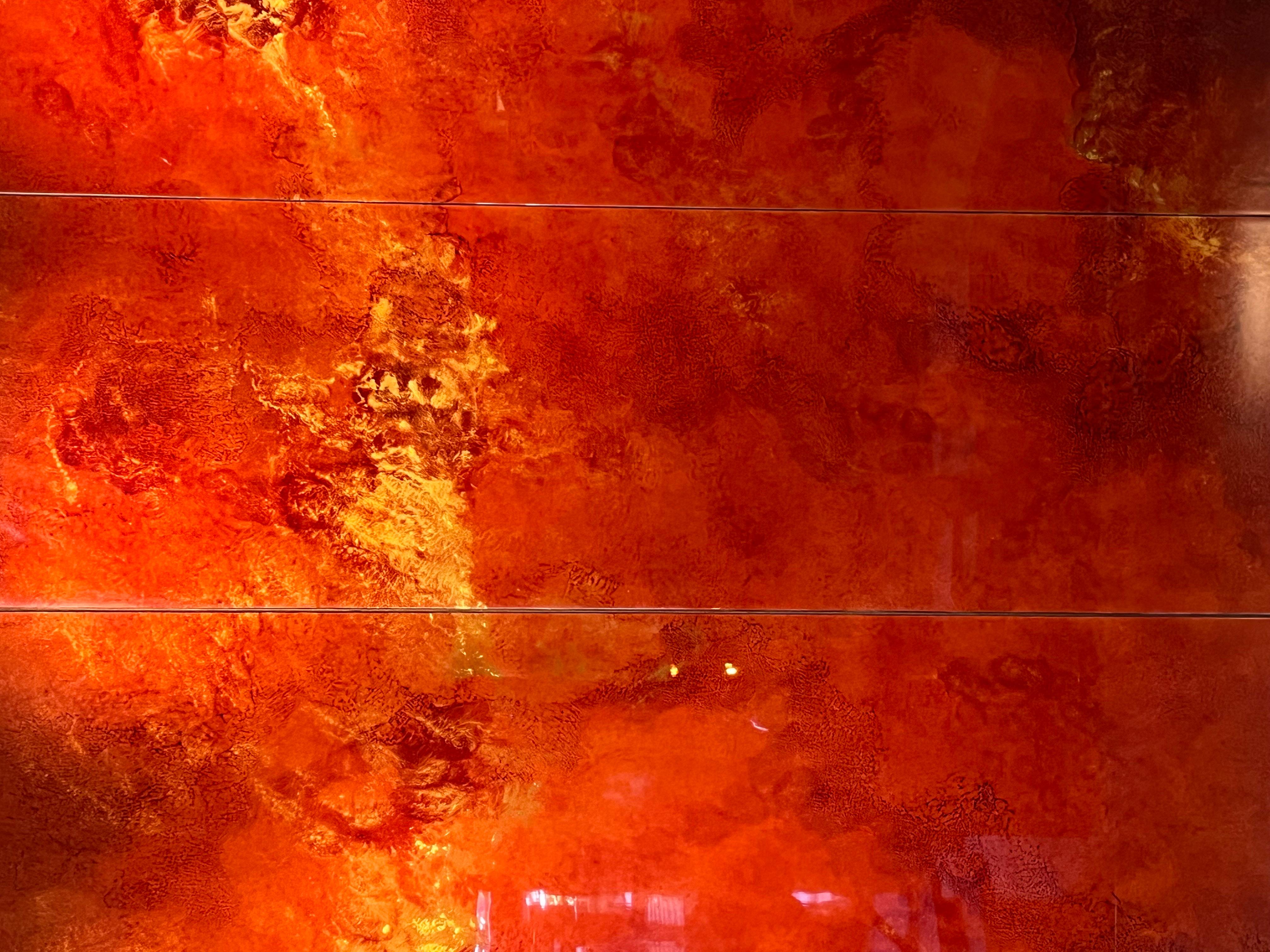 1970s Maison Jansen Gold Leaf Lacquered Panels For Sale at 1stDibs