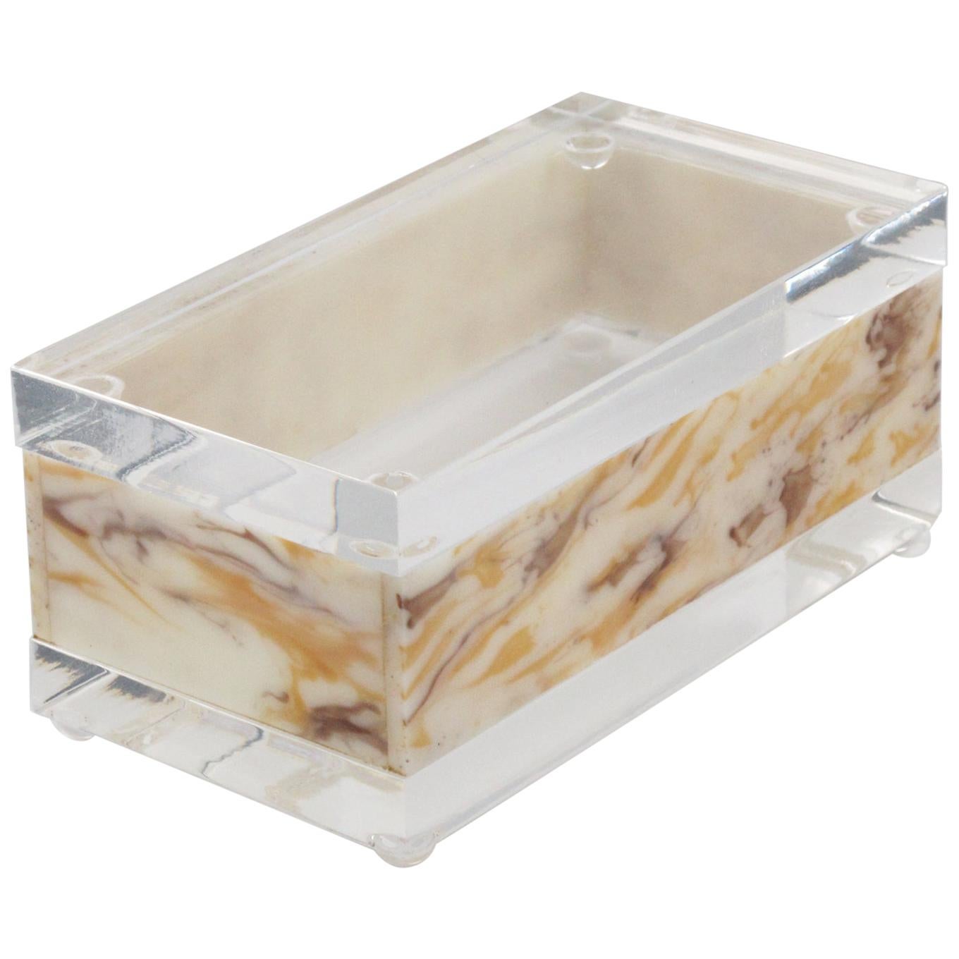 Mid-Century Modern Lucite Acrylic Tissue Box Holder 1970s Vintage Retro ...