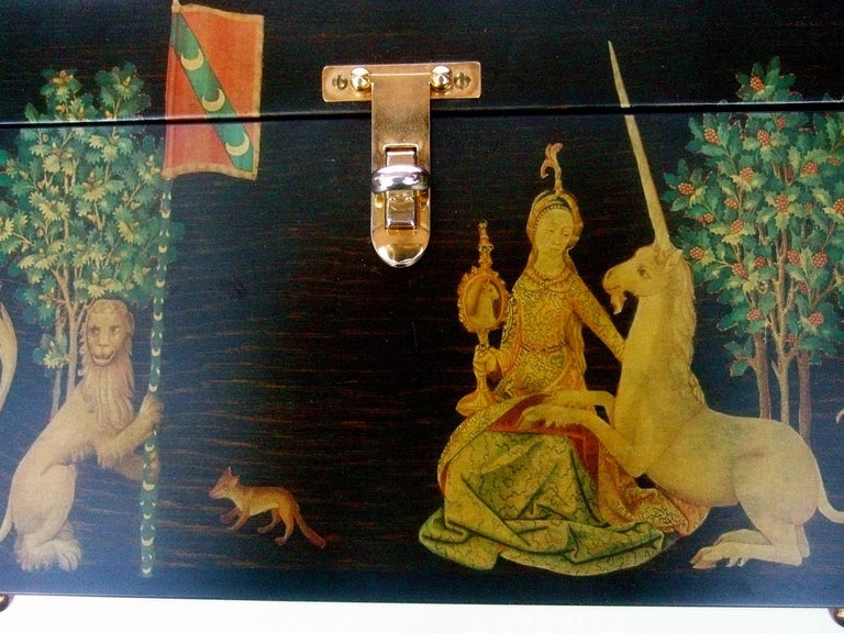 1970s Medieval Style Wood Decoupage Box Purse at 1stDibs | nautical ...