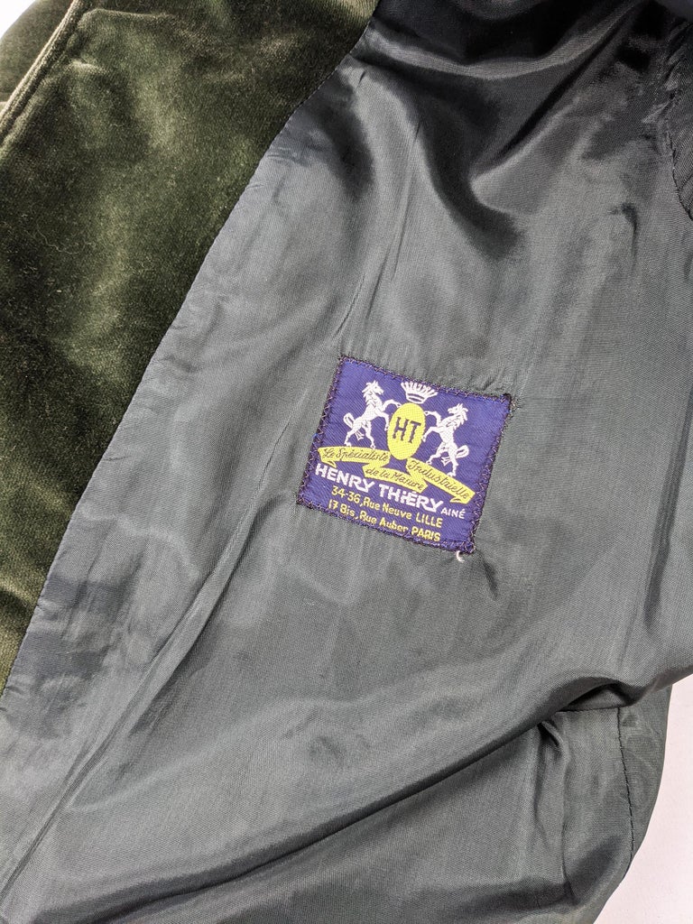 1970s Mens Vintage Green Velvet Mod Jacket at 1stDibs