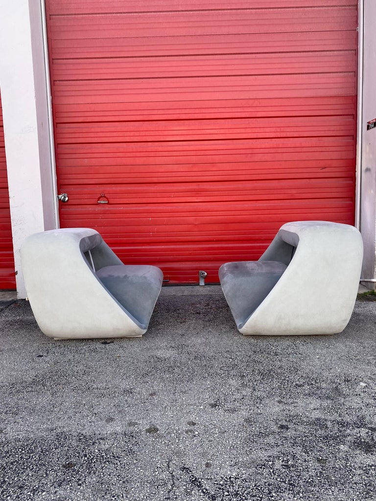1970s Meritalia Sculptural Space Age Air Loungers Chairs, Set of 2 For ...